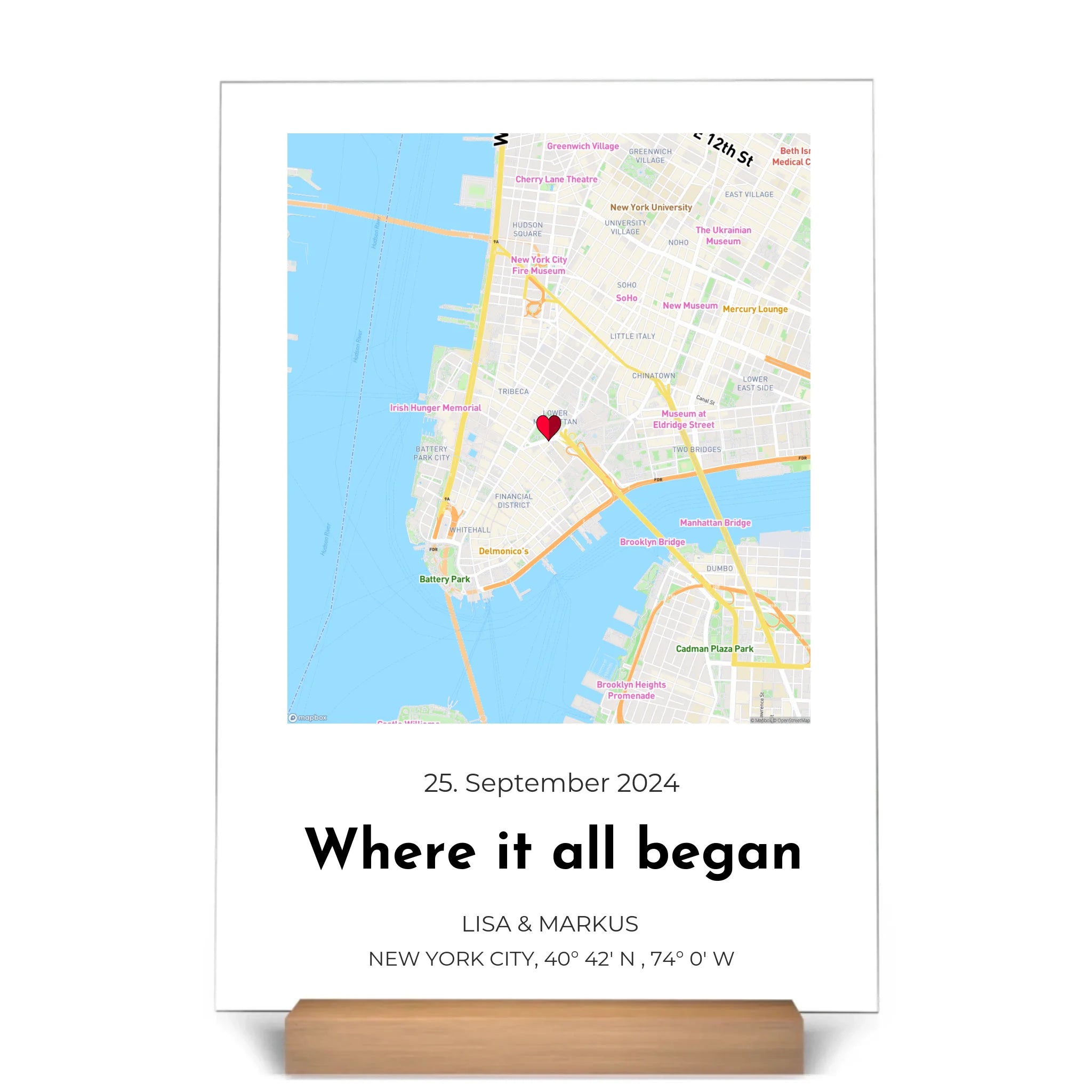 "Where it all began"– Personalized Acrylic Plaque – Sketchmeup